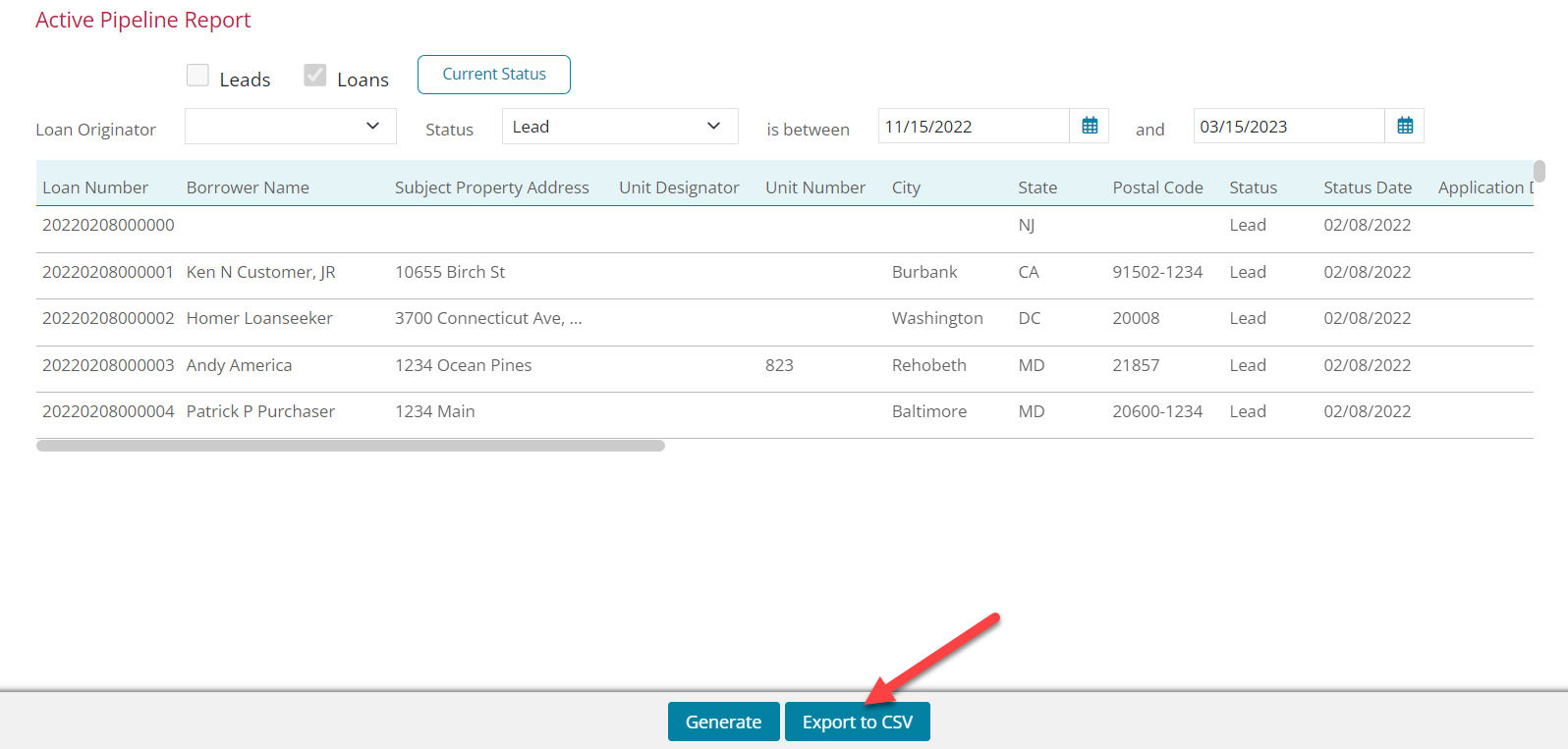 Exporting Generated Report